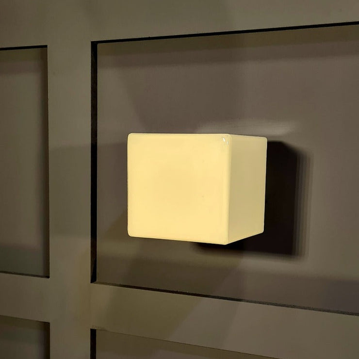 The Cube Wall Light, Cube Wall Sconce, made from glass – Iron Oxide Design